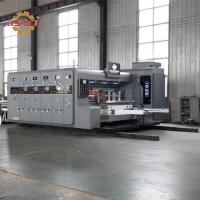China Vacuum Transfer 4 Colors Corrugated Box Printing Machine With Die Cutter for sale