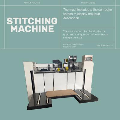 China Semi Auto White Carton Box Stitching Machine 3600mm for sale
