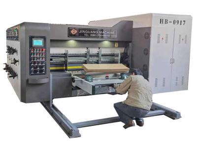 China Three Colors Corrugated Box Printing Machine With Slotter Die Cutter for sale