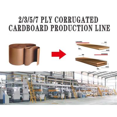 China 3 Ply 5 Ply 7 Ply Full Automatic Corrugated Board Production Line for sale