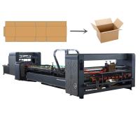 China 12Kw 380v Voltage Fold Glue Box Sealing Machine with Auto Stacker Included for sale
