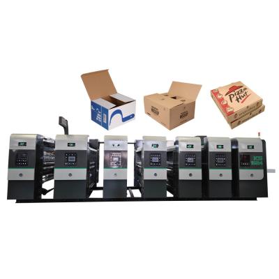 China Corrugated Carton Manufacturing Machinery Under Printing Machine 4 Color Under-Print Slotter Die Cutter for sale