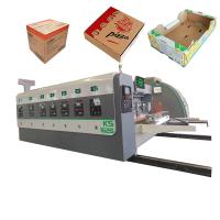China Flexo printing and slotter machine automatic Corrugated Fruit Pizza Box printing die cutting Making machine for sale