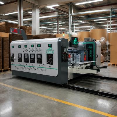 China Flexo 3 Color Printer Cardbaord Corrugated Board Slotter Die Cutter With Knives Machine for sale