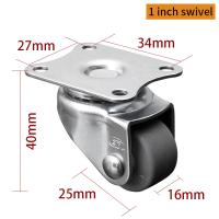 China Industrial Mini Caster Wheels 30kg 1 Inch Plate Casters 201P-52 for sale