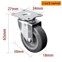 China EDL Mini Duty Casters 2inch 30Kg Plate TPU by Rigid, Swivel and Brake type for sale
