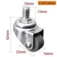 China 25mm Caster Wheels Threaded Zinc Coating 1 Inch Castor Wheel 201S-52 for sale