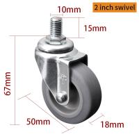China EDL Mini Caster Wheels 2inch 30Kg TPE by Swivel and Brake Silent Movement for sale