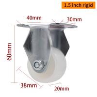 China 1.5 Inch Threaded Swivel Casters Small Caster Wheels With Brakes for sale