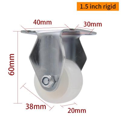 China 1.5 Inch Threaded Swivel Casters Small Caster Wheels With Brakes for sale