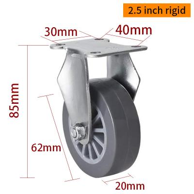China Industrial Swivel Casters 2.5 Inch 62mm Small Caster Wheels For Furniture for sale