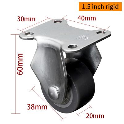 China 1.5 Inch Swivel Caster Wheels , Small Castor Wheels With Brakes for sale