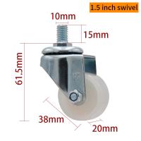 China Small Swivel Wheel Caster 1.5 Inch 40kg TPA Threaded Caster Wheels 2615S-23 for sale