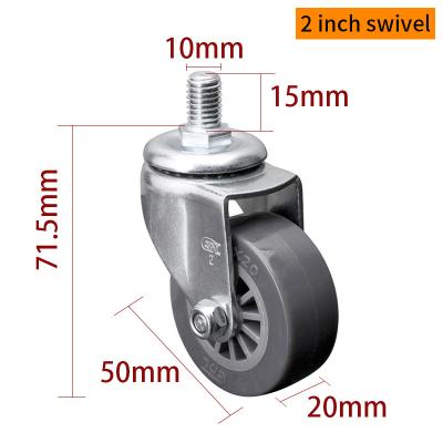 China 35kg Threaded Castor Wheels , 2 Inch Caster Wheels With Brakes Type for sale