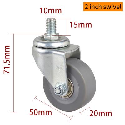 China 2 Inch Metal Caster Wheels 50mm Swivel Castors With Brakes for sale