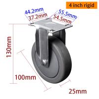 China Light Duty Medical Caster 100mm 4 Inch Rigid Caster 3714P-57 for sale