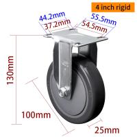China Light Duty Swivel Casters 100mm 4 Inch Casters With Brake for sale