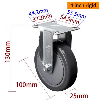 China Light Duty Swivel Casters 100mm 4 Inch Casters With Brake for sale