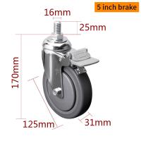 China 5inch 125mm Industrial Wheels And Castors 130kg Load 5725S-77 for sale