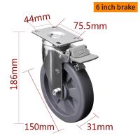 China 110kg Load Industrial Caster Wheels Chrome Coating Swivel Plate Caster for sale