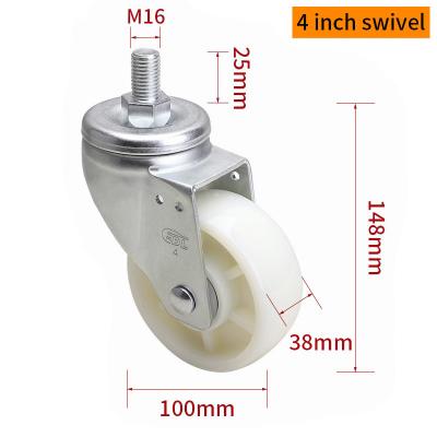 China EDL Medium Duty TPA Caster 4inch 250kg Threaded by Swivel and Brake type for sale