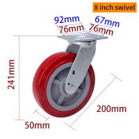 China EDL Heavy Duty Casters 200mm 8 Inch Swivel Caster Wheels 738-86 for sale