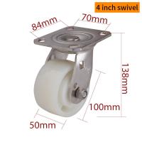 China EDL Heavy Duty 4 Inch Stainless Steel Caster Wheel With TPA 380kg Load Capacity S714P-25 for sale