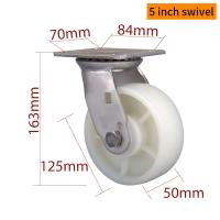 China EDL 5 Inch Stainless Steel Industrial Caster Wheel TPA Tread 400kg Load Support S715P-25 for sale