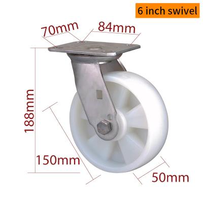 China EDL 6 Inch Stainless Steel Caster Wheel Built For Heavy Duty Use With TPA 420kg Load S716P-25 for sale