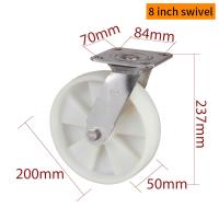 China EDL 8 Inch Stainless Steel Heavy Duty Caster Wheel With Durable TPA Wheel And 450kg Load Capacity S718P-25 for sale