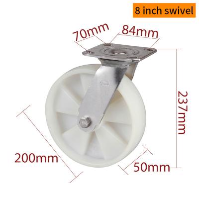 China EDL 8 Inch Stainless Steel Heavy Duty Caster Wheel With Durable TPA Wheel And 450kg Load Capacity S718P-25 for sale