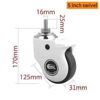 China 5 Inch Medical Caster Wheels TPE Tread 110kg Load for sale