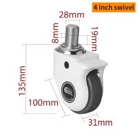 China 4 Inch Medical Caster Wheels TPE Tread 130kg Load Capacity for sale