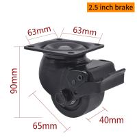 China EDL Equipment Casters 2.5Inch PA Wheels With E-coated bracket Brake M4325-16P 450Kg Road for sale