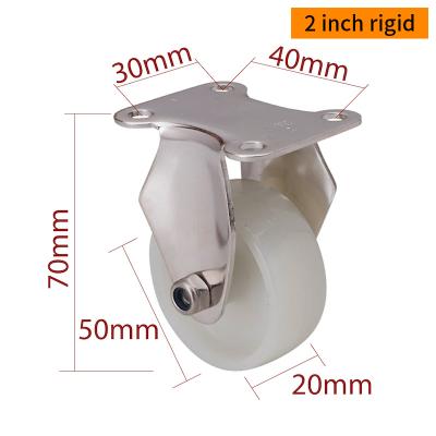China EDL Stainless Steel Mini 2''  PA Caster  Plate Swivel/Brake with 45kg Load Capacity for sale