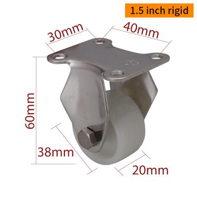 China EDL Stainless Steel 1.5'' TPA Casters with Rigid Swivel/Brake S2615P-23 Load 45kg for sale