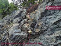 China G65/3 High Tensile Steel Wire Chain Link Wire Mesh for Rockfall Barrier System | High Zinc Coating-HeslyFence for sale