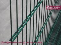 China Decorative double wire mesh fence | 868 rigid mesh panel | Decfor mesh fencing | 60X200mm hole | 60X60 SHS post - HESLY for sale