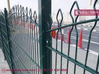 China Decorative double wire mesh fence | 868 rigid mesh panel | Decfor mesh fencing | 60X200mm hole | 60X60 SHS post - HESLY for sale