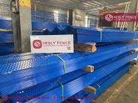 China Corrugated Perforated Steel Windbreak Panel | 40% opening ratio | 900mm width | Triple Peak | HeslyFence-China for sale