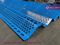 China Corrugated Perforated Steel Windbreak Panel | 40% opening ratio | 900mm width | Triple Peak | HeslyFence-China for sale