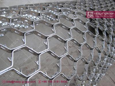 China Stainless Steel 316 Hex Metal Grid with lances 1” and ¾” thick | China Hexmesh Factory for sale