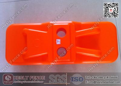 China Orange Color Blow Mould Plastic Temporary Fencing Blocks, China Manufacturer for sale