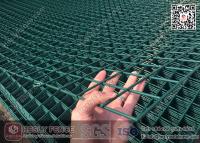 China Welded Wire Mesh Fence Panels | PVC coated RAL6005 Green Color Fence Panel for sale