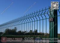 China Green Color PVC coated Welded Wire Fence Panels 1.8m high X 3.0m width for sale