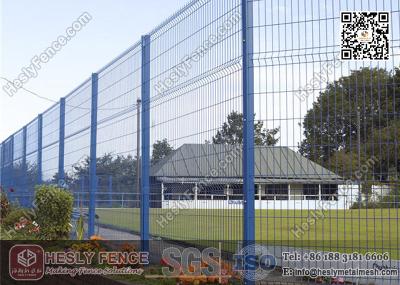 China 2.0m height X 2.5m Width  Welded Wire Security Mesh Fencing Panels with Green Color PVC coated for sale