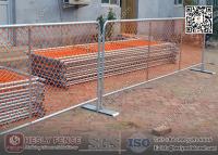 China 1.1m Height X 2.5m Width Orange Color PVC Coated Chain Link Tempoary  Fencing Panels AS4687-2007 for sale