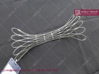China Stainless Steel Helideck Perimeter Safety Net | 3.0mm cable | 50X50mm hole | Ferrule Mesh - HeslyFence for sale