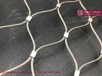 China Stainless Steel Helideck Perimeter Safety Net | 3.0mm cable | 50X50mm hole | Ferrule Mesh - HeslyFence for sale