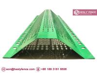 China 1.2mm thickness Wind and Dust Control Fence | Perforated Metal Sheet | 300mm width | 3000mm length - HeslyFence for sale